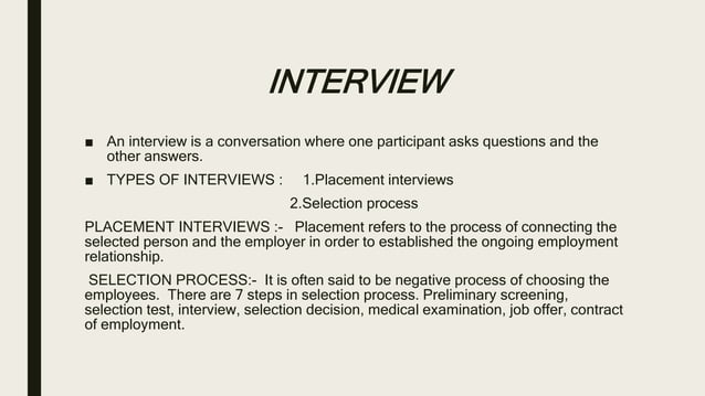 facing interviews. M. sharanya.pptx ppt. | PPT