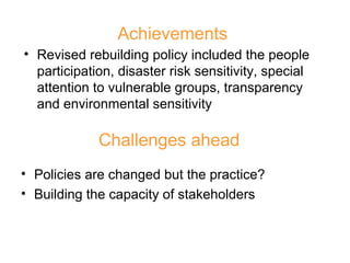 Facing the challenge of rebuilding | PPT