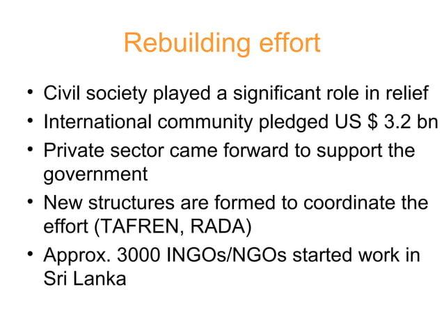 Facing the challenge of rebuilding | PPT