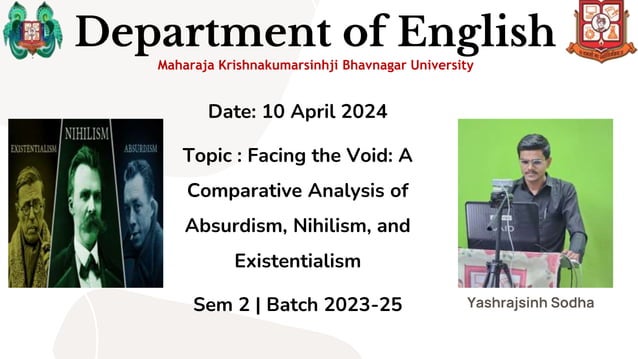 Facing the Void_ A Comparative Analysis of Absurdism, Nihilism, and Existentialism.pptx