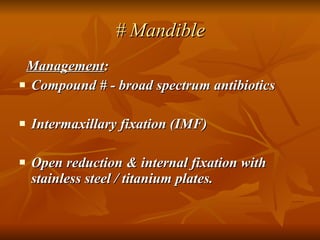 Faciomaxillary Injuries | PPT