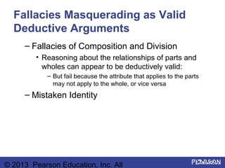 Evaluating deductive reasoning and fallacies | PPT