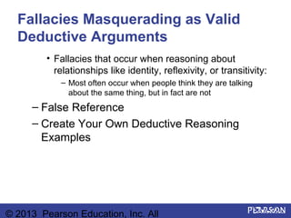Evaluating deductive reasoning and fallacies | PPT
