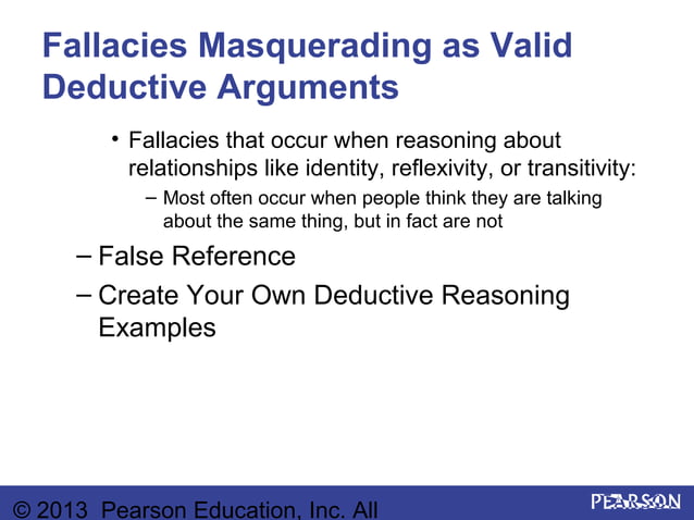 Evaluating deductive reasoning and fallacies | PPT | Free Download