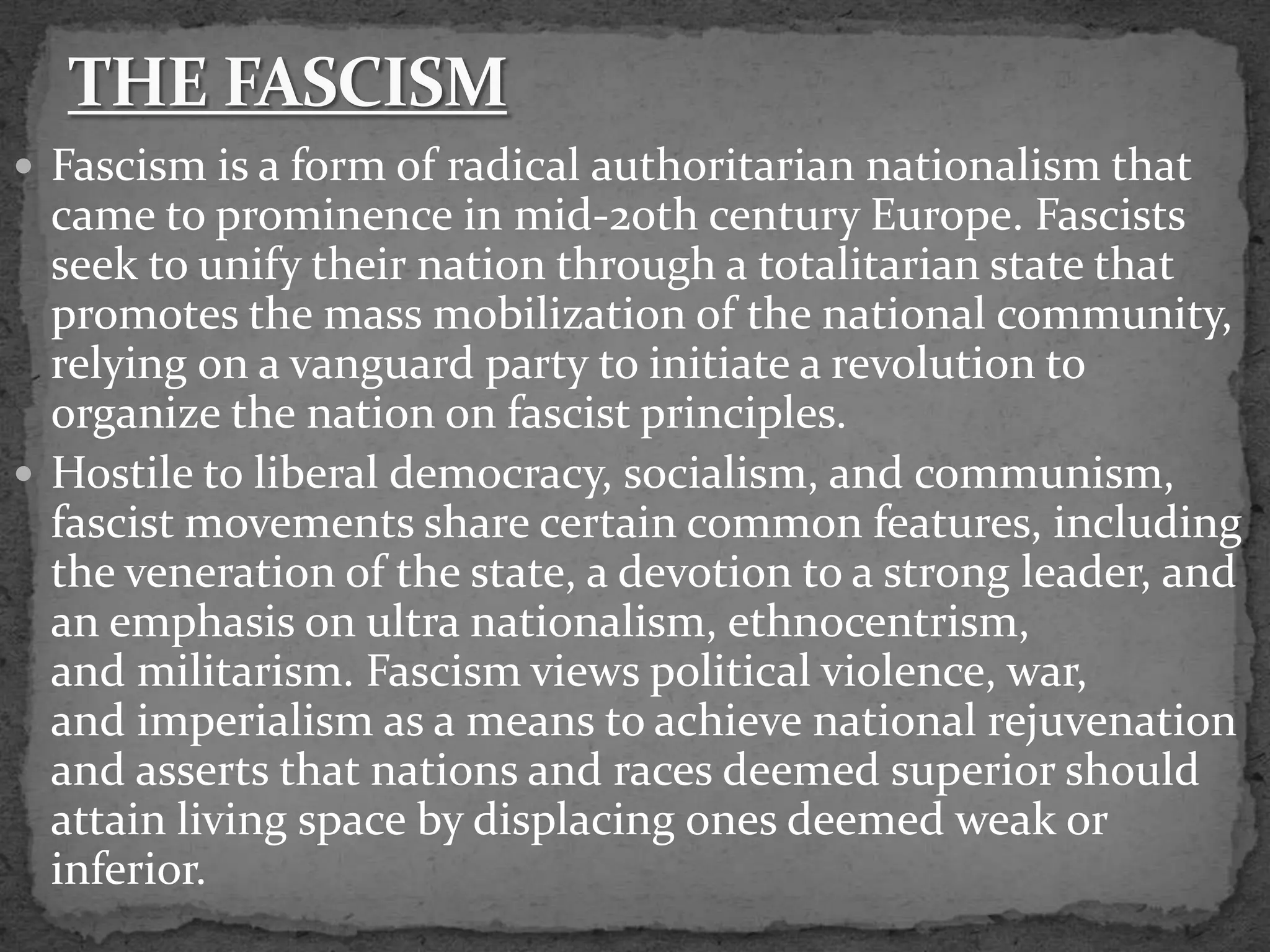 Facism and nazism | PPTX