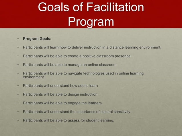 Facilitator Training Manual | PPTX