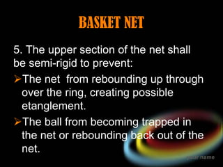 Faclilities and equipment used for the game basketball | PPTX