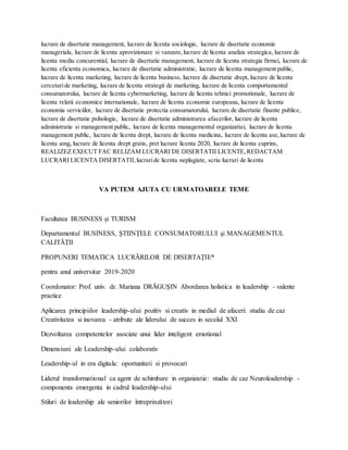 Fac lucrari de disertatii licente, redactam lucrari licenta | PDF