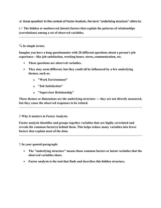 Factor Analysis Word Document Presentation | DOCX