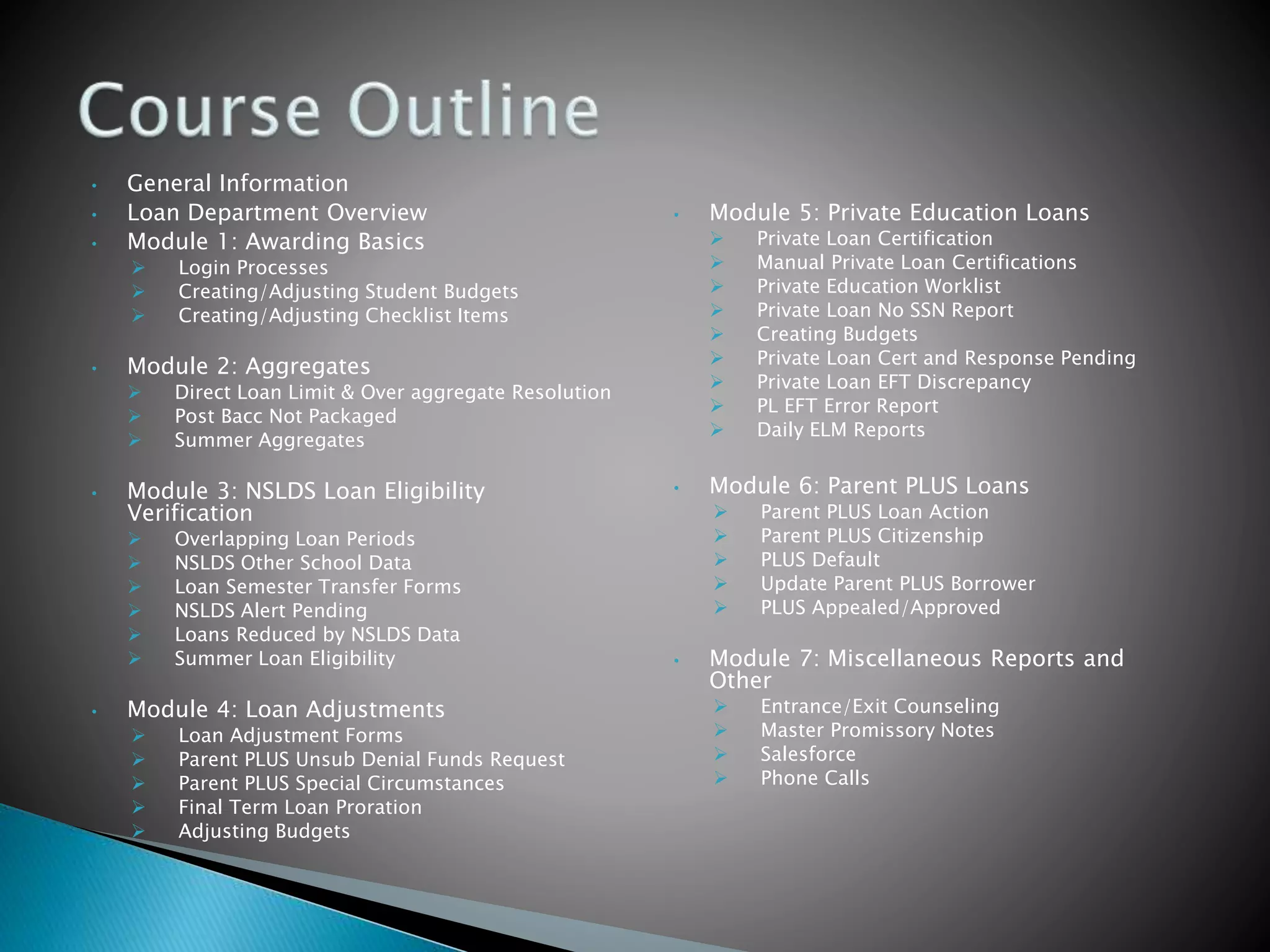 Loan Department Overview | PPTX