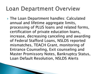 Loan Department Overview | PPTX