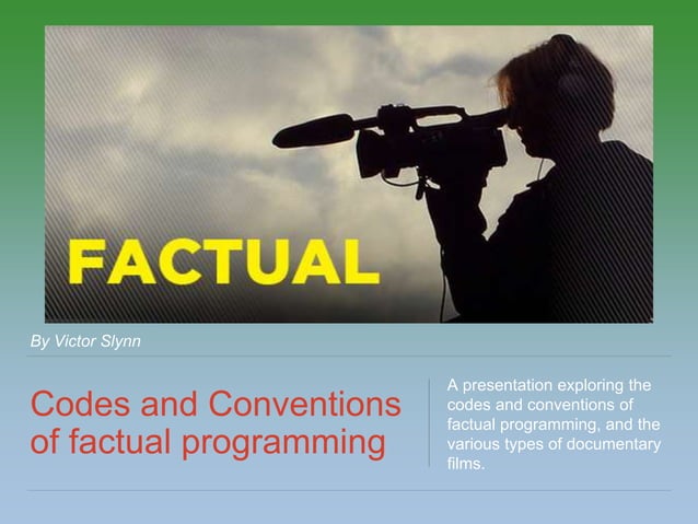 Factual programing | PPT | Free Download