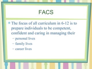 Facs Overview Jan 2010 | PPT
