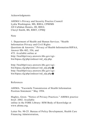 Facsimile Transmission of Health Information (Updated) .docx