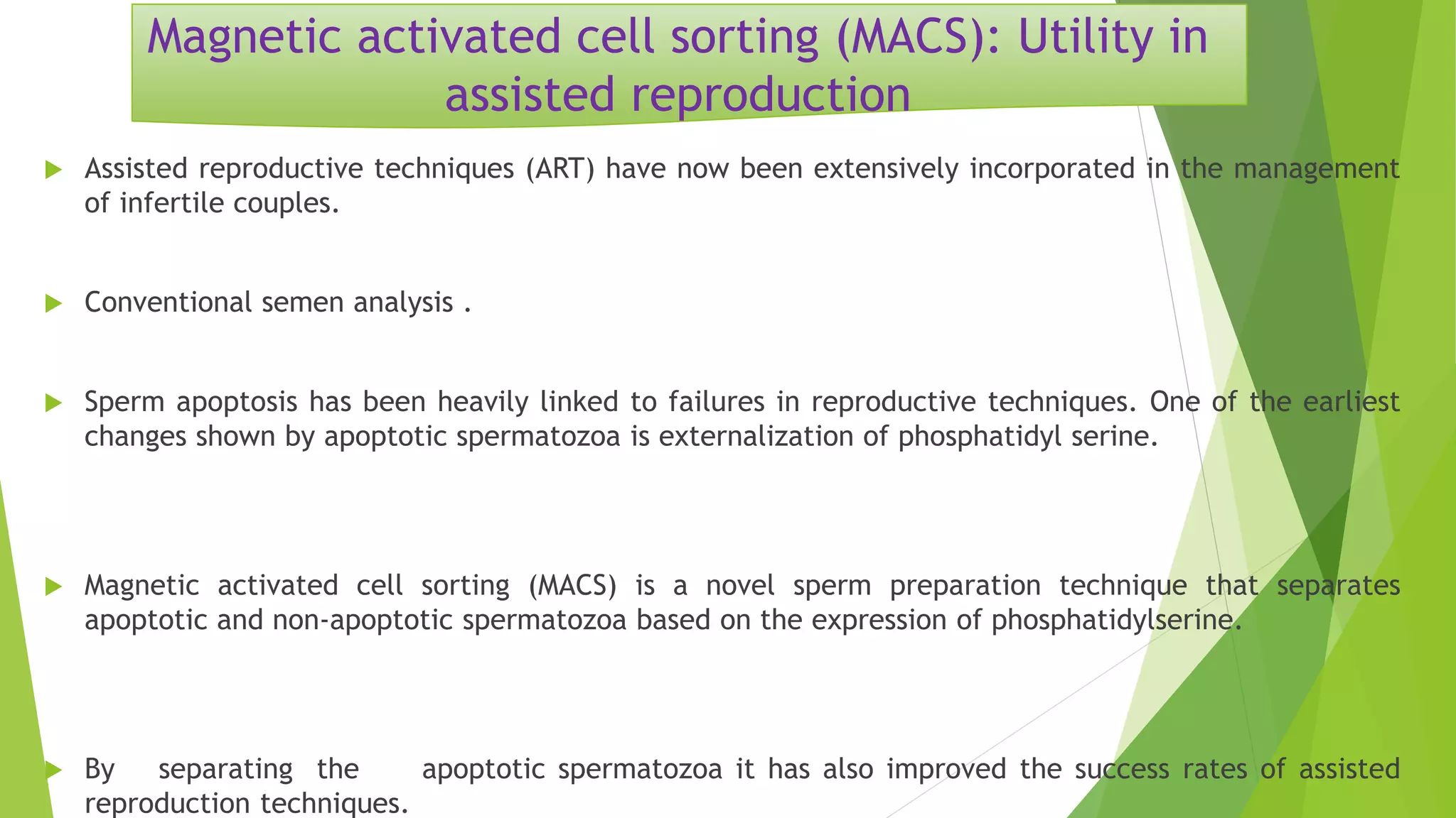 FACS and MACS with their applications in biological research. | PPTX