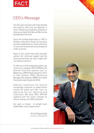 FACT ERP.NG - The Next generation ERP Software | PDF