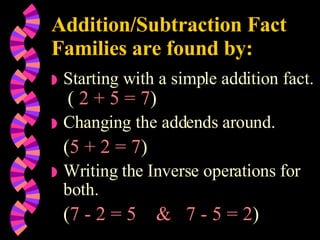 Fact Families | PPT | Science