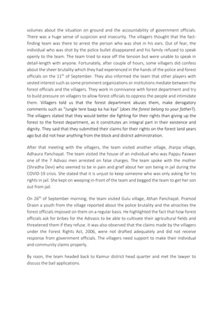 Fact finding report adhaura-kaimur corrected final (1) | PDF