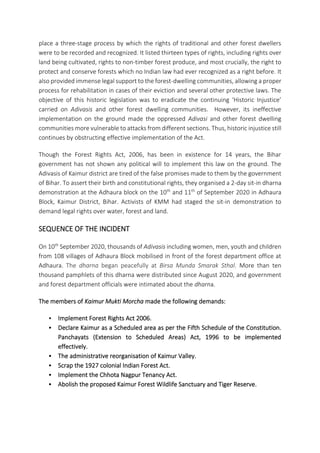 Fact finding report adhaura-kaimur corrected final (1) | PDF