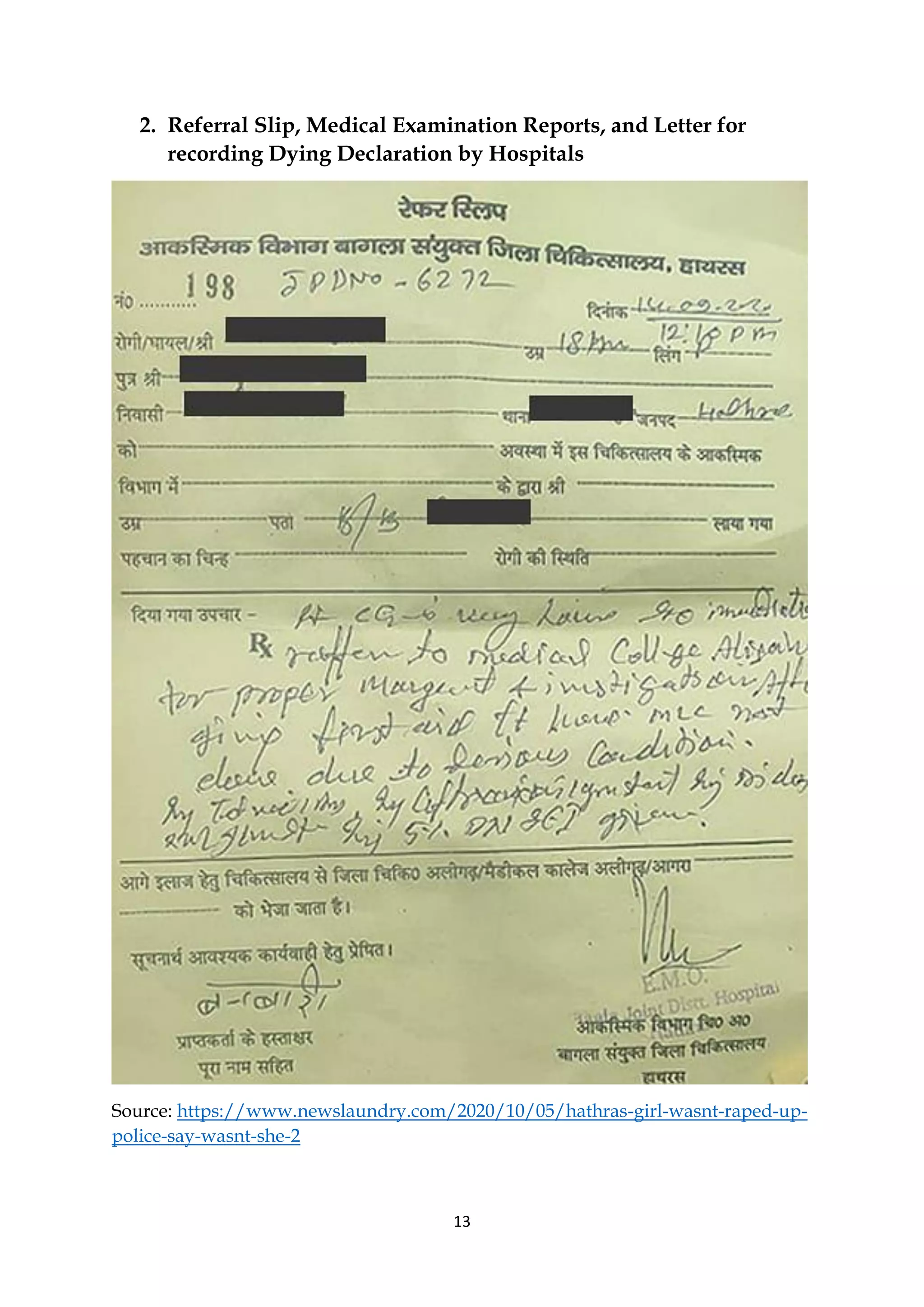 Fact finding report hathras-napm | PDF