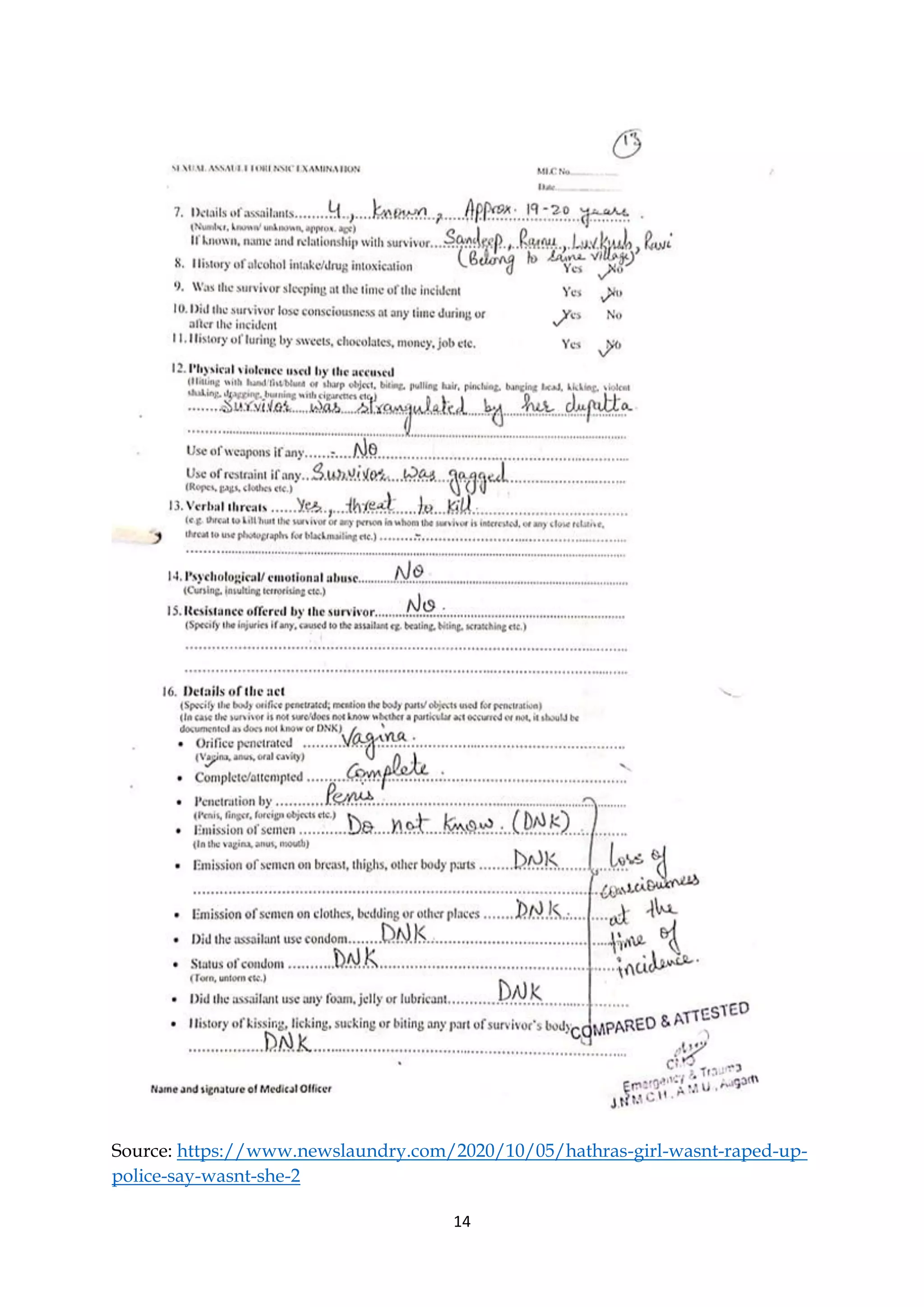 Fact finding report hathras-napm | PDF