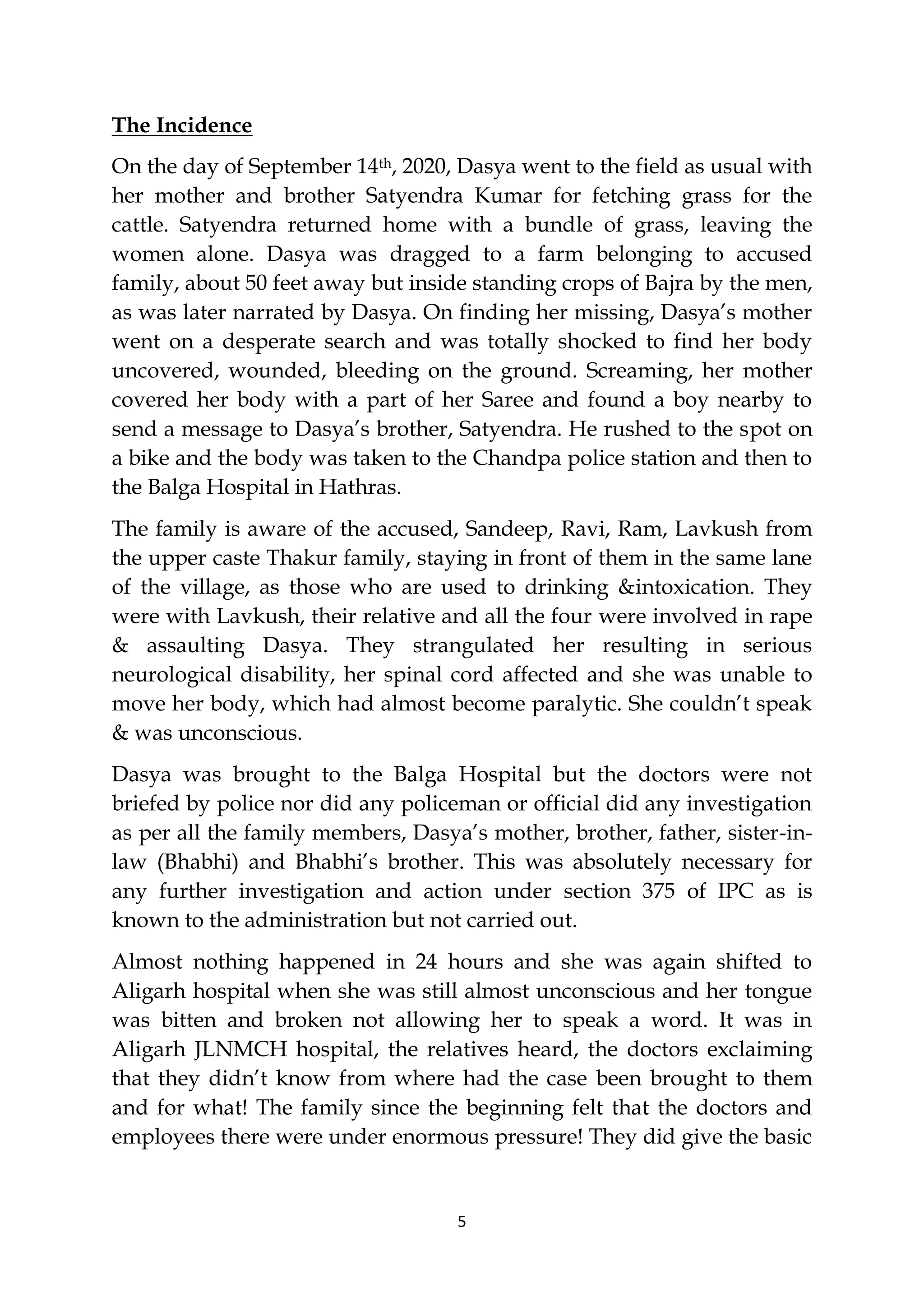 Fact finding report hathras-napm | PDF