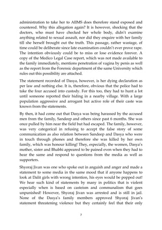 Fact finding report hathras-napm | PDF