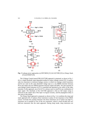 FORCED STACK SLEEP TRANSISTOR (FORTRAN): A NEW LEAKAGE CURRENT REDUCTION APPROACH IN CMOS BASED ...