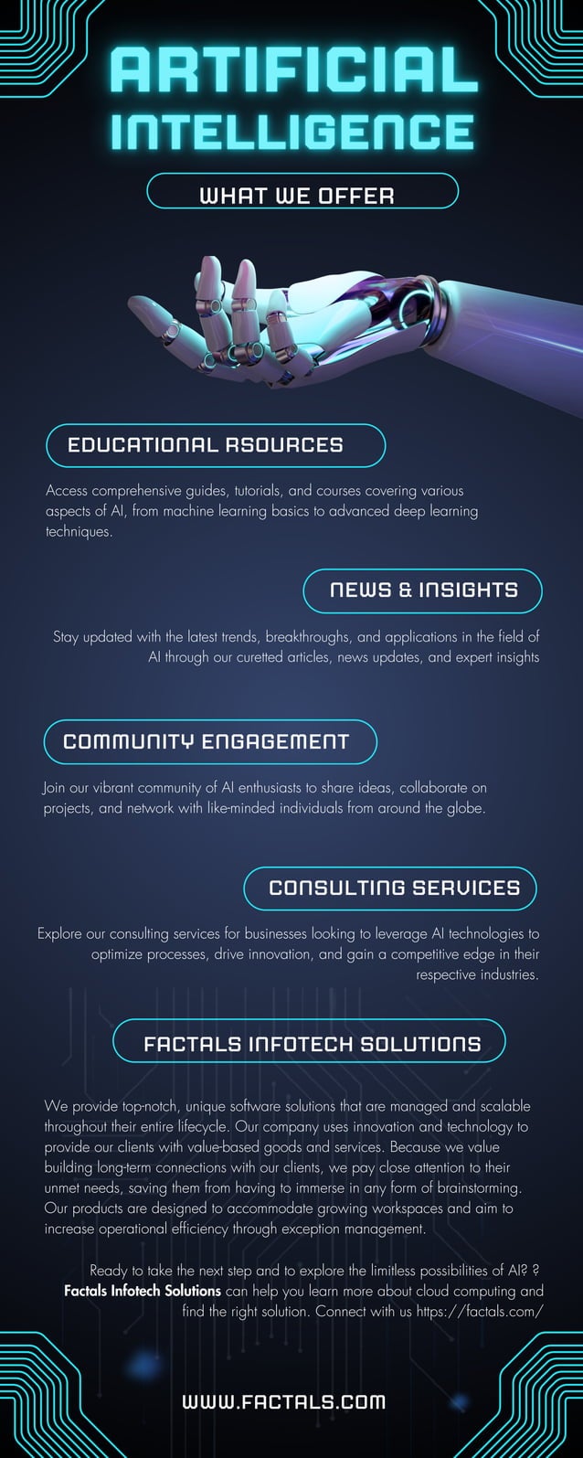 FACTALS INFOTECH SOLUTIONS_ARTIFICIAL INTELLIGENCE_INFOGRAPHIC | PDF