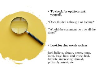 Fact and opinion | PDF