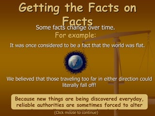Fact presentation and Opinion presentation | PPT