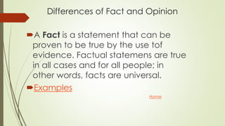 Fact and Opinion | PDF