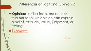 Fact and Opinion | PDF