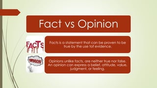Fact and Opinion | PDF
