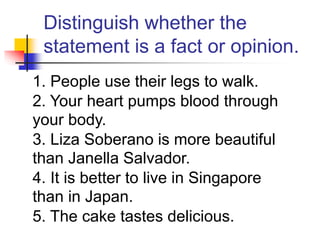 FACT AND OPINION Powerpoint.ppt