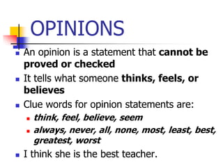 FACT AND OPINION Powerpoint.ppt