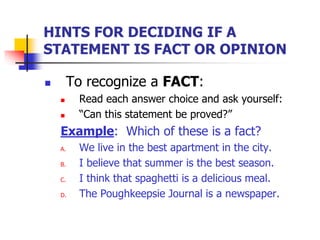 FACT AND OPINION Powerpoint.ppt