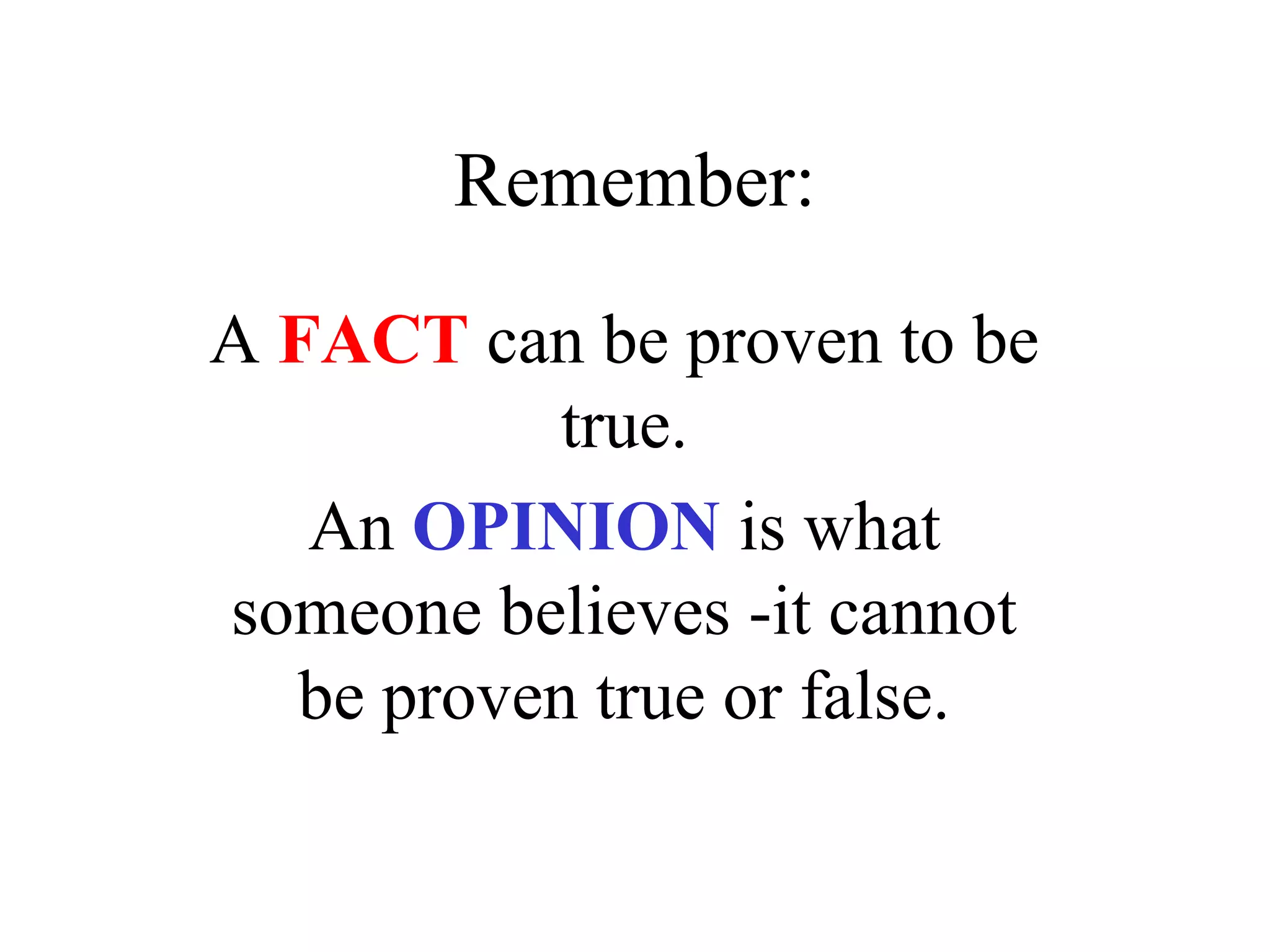 Fact and opinion_ppt | PPT