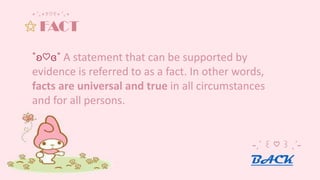 Fact and Opinion quiz and learn. | PDF