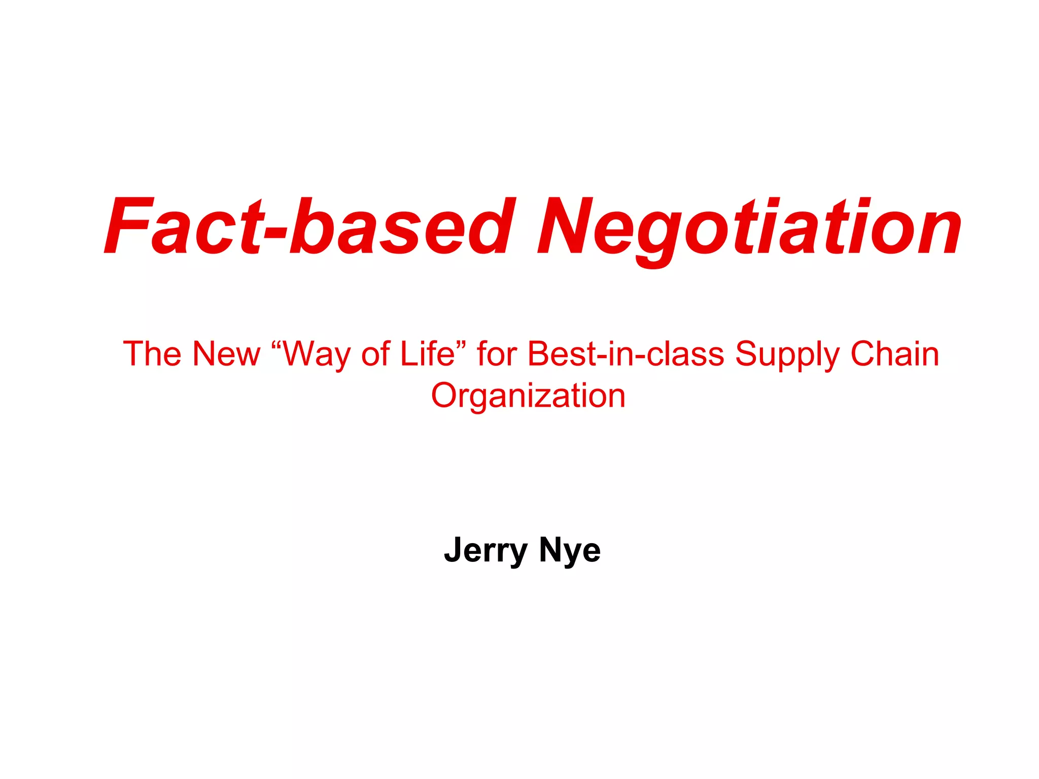 Fact Based Negotiation (JerryTalk audio version) | PPT