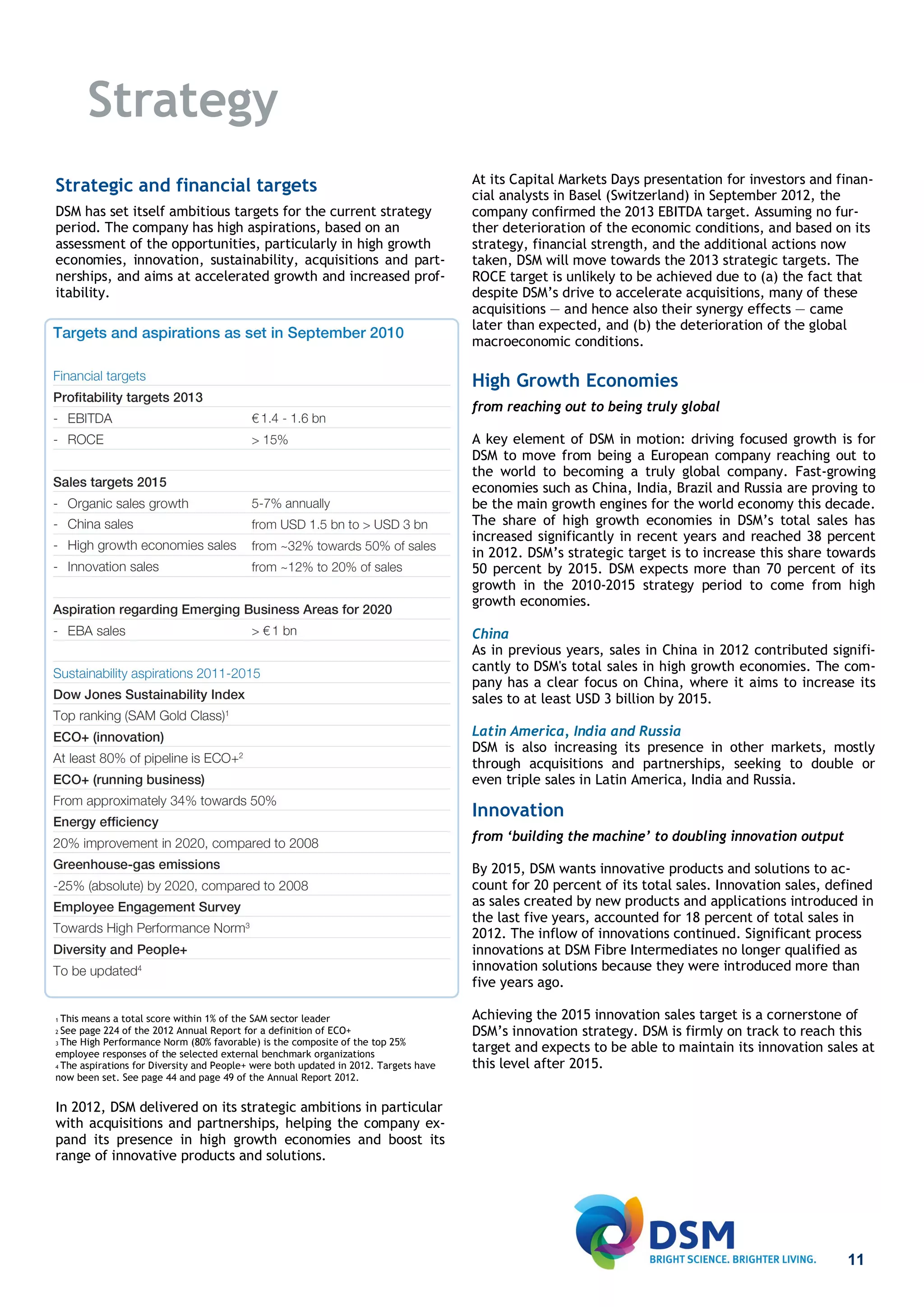 DSM: Factbook 2013 | PDF