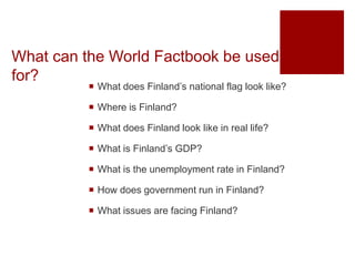How to Use the CIA World Factbook | PPTX