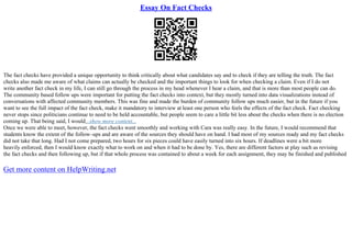Fact Checking | PPT
