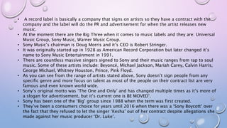 Sony Music Fact File | PPT