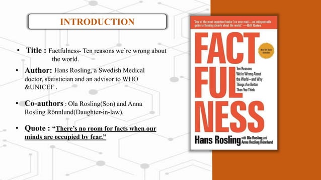 FACTFULNESS review power point presentation | PPT