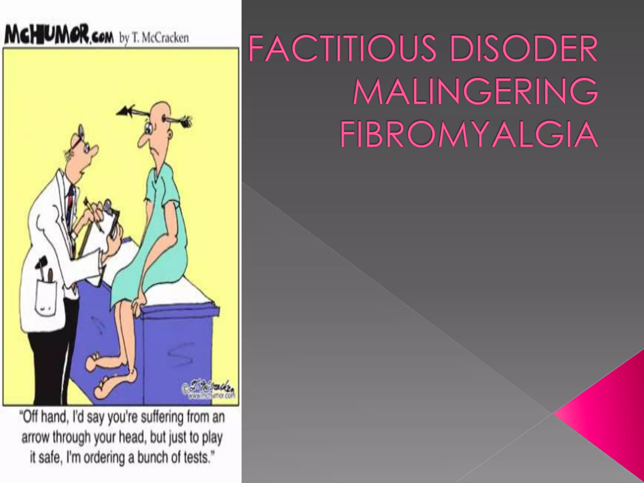 Factitious disoder ppt | PPTX