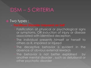 Factitious disoder ppt | PPT