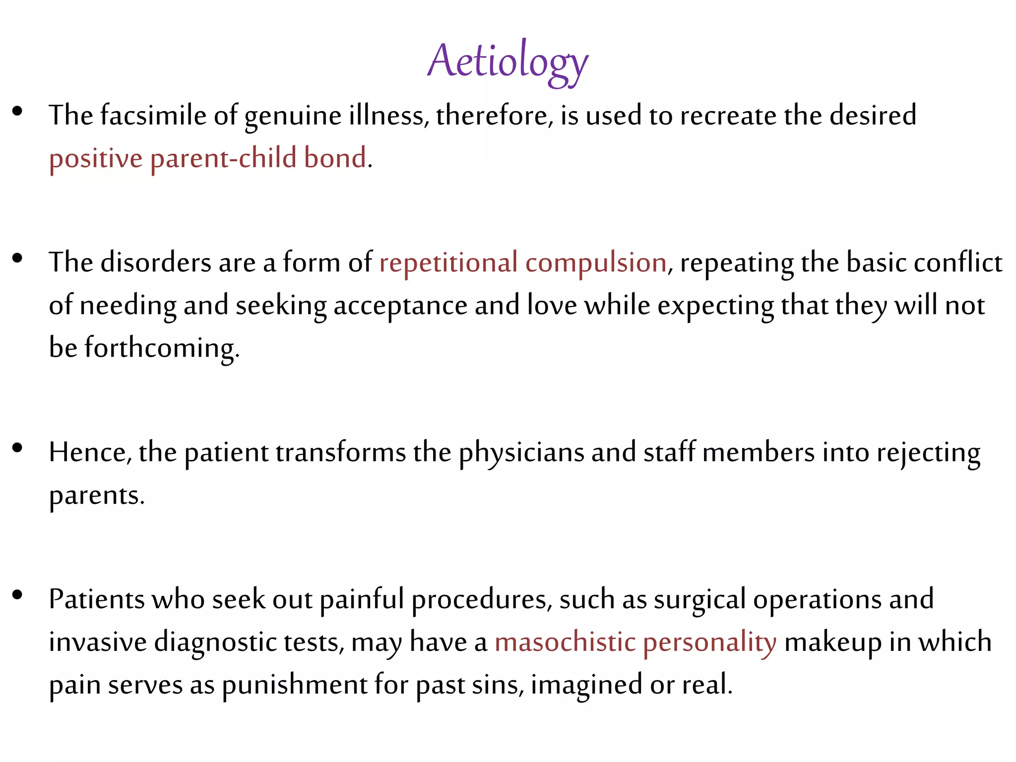 Factitious disorder | PPTX