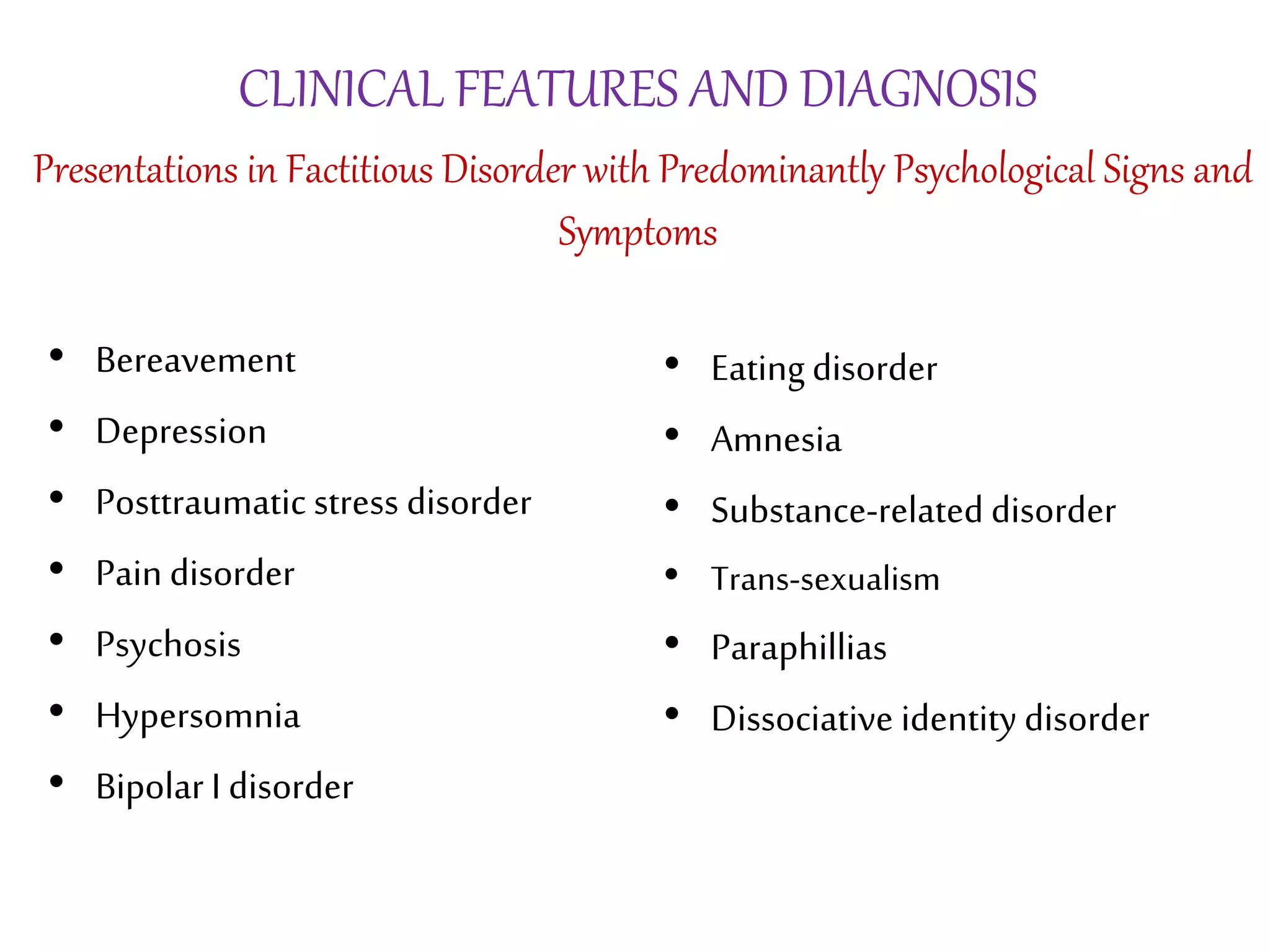 Factitious disorder | PPTX