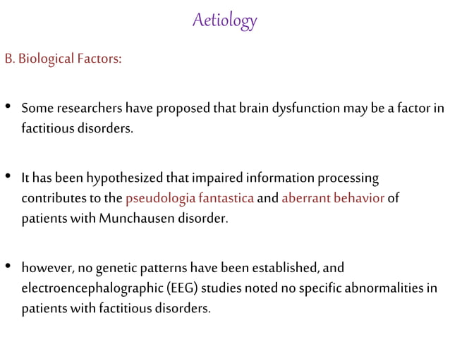 Factitious disorder | PPTX